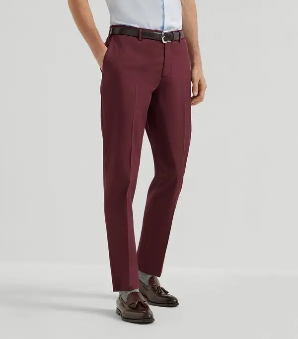 Brunello Cucinelli Stretch-cotton Tailored Trousers
