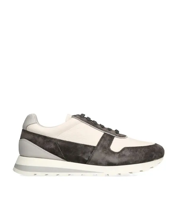 Brunello Cucinelli Suede And Calfskin Runner Sneakers