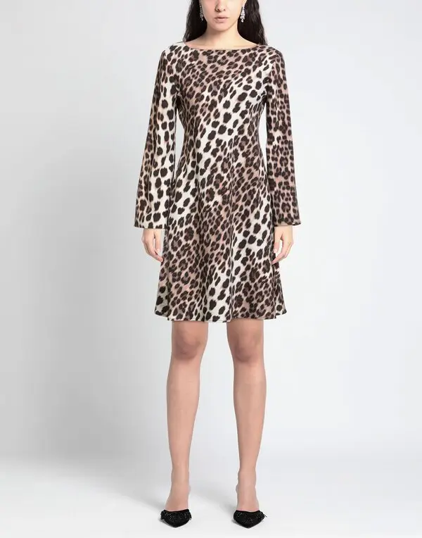 COMPAGNIA ITALIANA Leopard Print Mini Dress