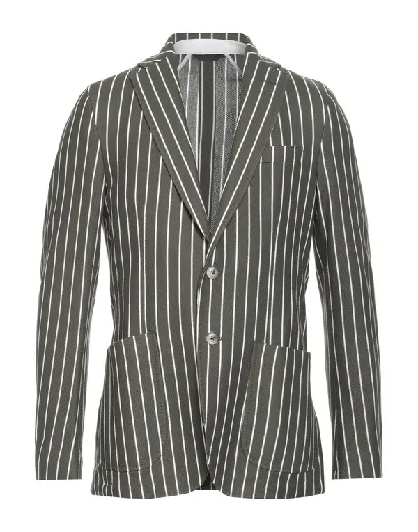TOMBOLINI Jacquard Striped Single-breasted Blazer