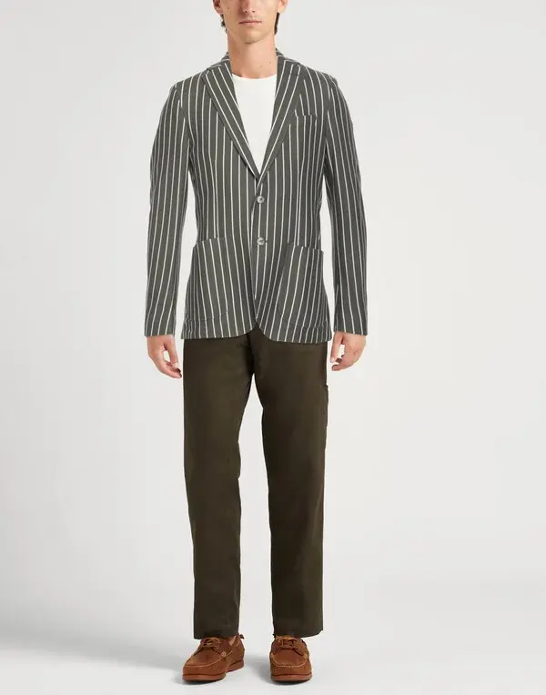 TOMBOLINI Jacquard Striped Single-breasted Blazer