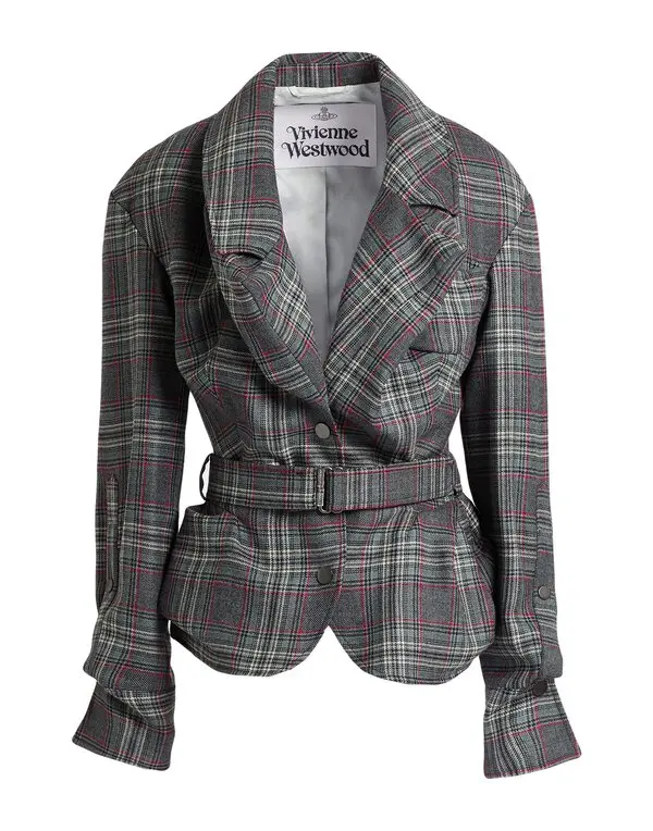 VIVIENNE WESTWOOD Glen Plaid Virgin Wool Blazer