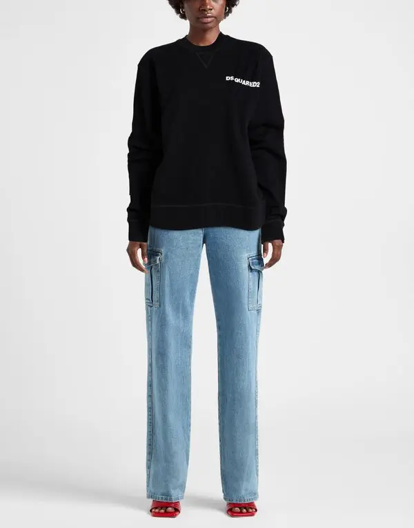 Dsquared2 Cotton-blend Sweatshirt With Logo - Black