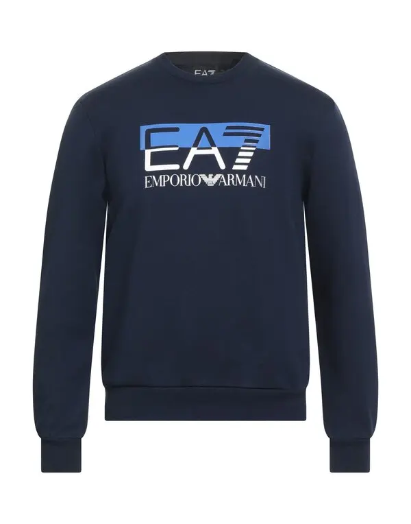 EA7 Cotton-blend Fleece Sweatshirt - Navy
