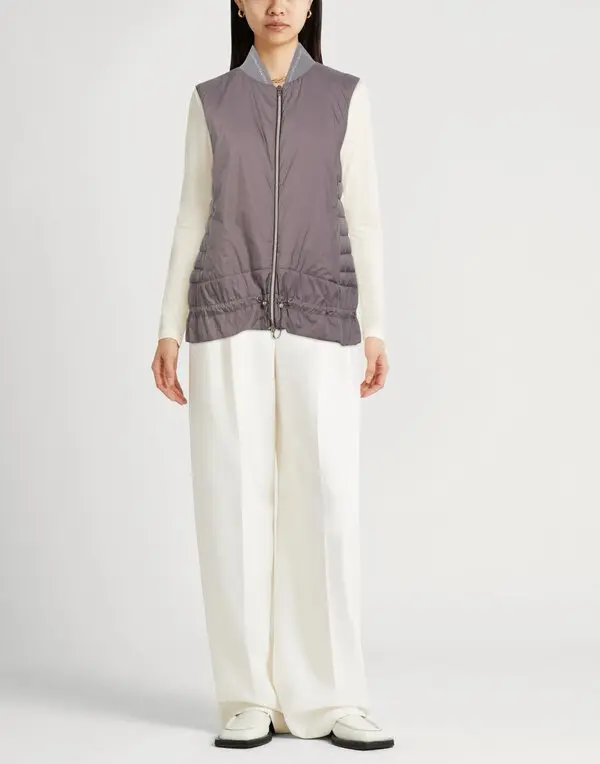 Herno Quilted Vest With Knitted Trims