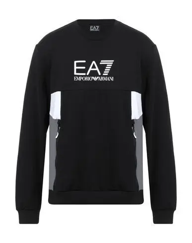 EA7 Cotton-blend French Terry Sweatshirt - Black