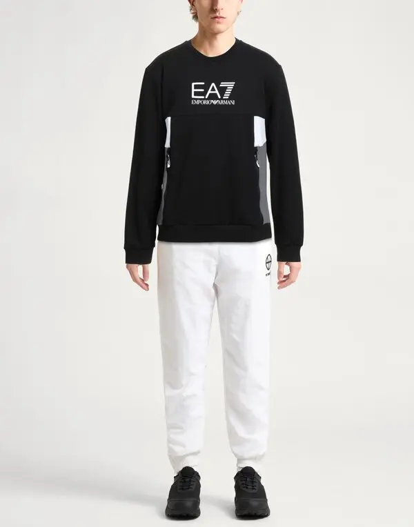 EA7 Cotton-blend French Terry Sweatshirt - Black