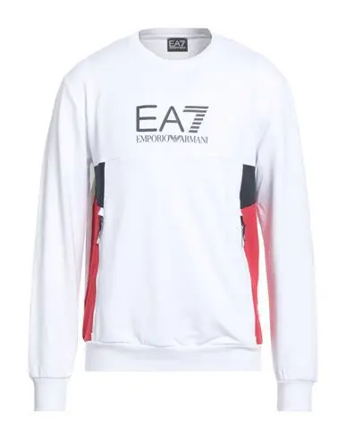 EA7 Cotton-blend French Terry Sweatshirt - White