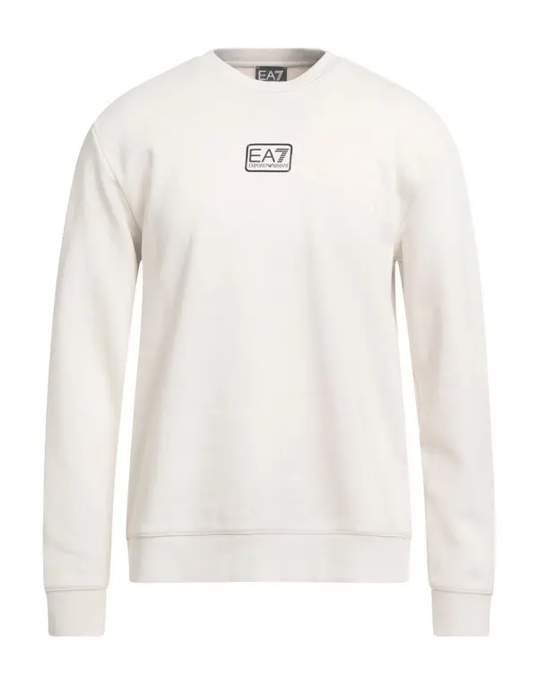 EA7 Cotton-blend Crewneck Sweatshirt - White
