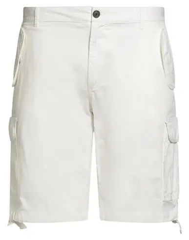 LIU •JO MAN Cotton-elastane Cargo Shorts - Off White