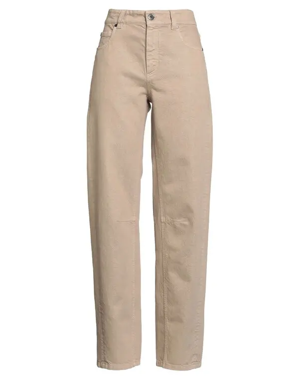 Brunello Cucinelli Cotton Viscose Polyester Jeans - Beige