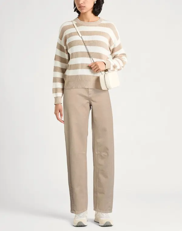 Brunello Cucinelli Cotton Viscose Polyester Jeans - Beige