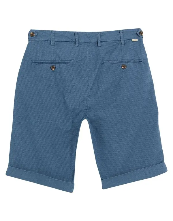 LIU •JO MAN Cotton-elastane Bermuda Shorts - Blue