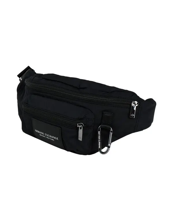 Armani Exchange Belt Bag In Polyamide And Polyester - Black