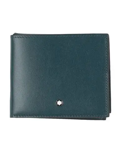 Montblanc Wallet Deep Teal Leather - Green
