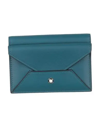 Montblanc Cardholder Deep Teal Leather - Green