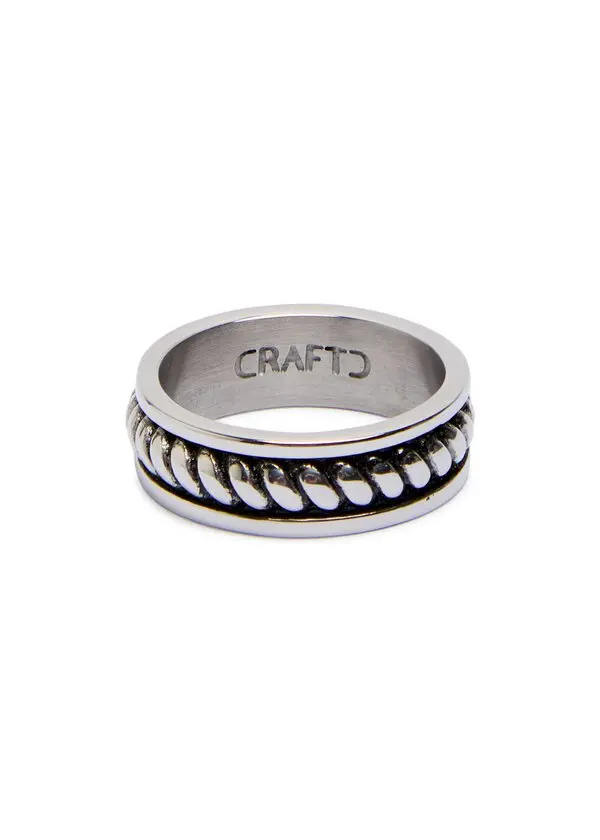 CRAFTD Rope Rhodium-plated Ring - Silver