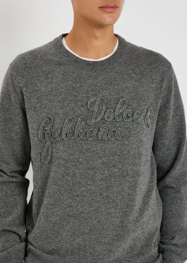 Dolce & Gabbana Logo-appliquéd Wool Sweatshirt