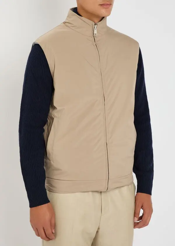 AURELIEN Reversible Shell And Cotton-blend Gilet