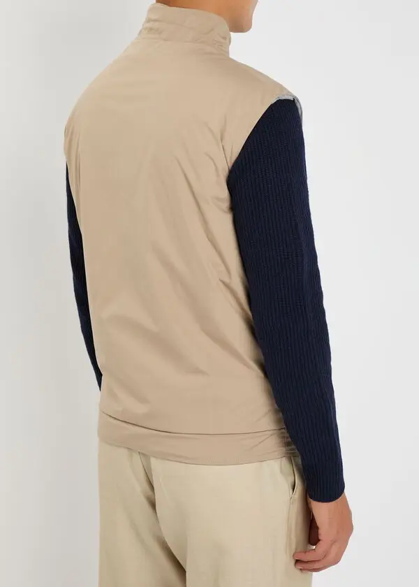 AURELIEN Reversible Shell And Cotton-blend Gilet
