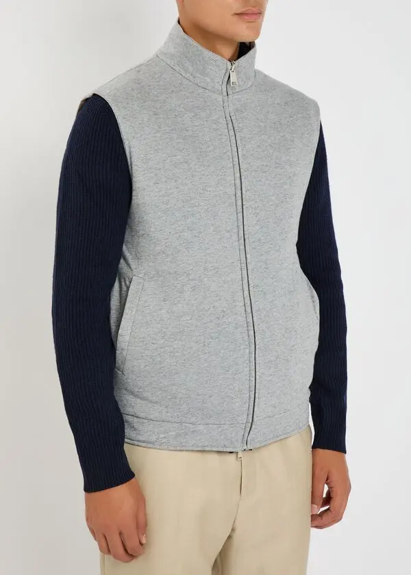 AURELIEN Reversible Shell And Cotton-blend Gilet