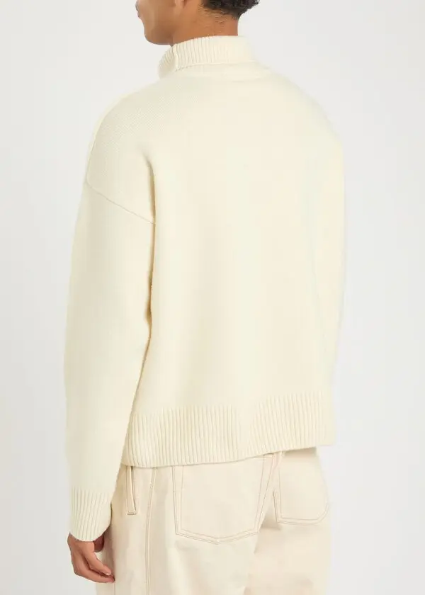 Ami Wool And Cashmere-blend Jumper