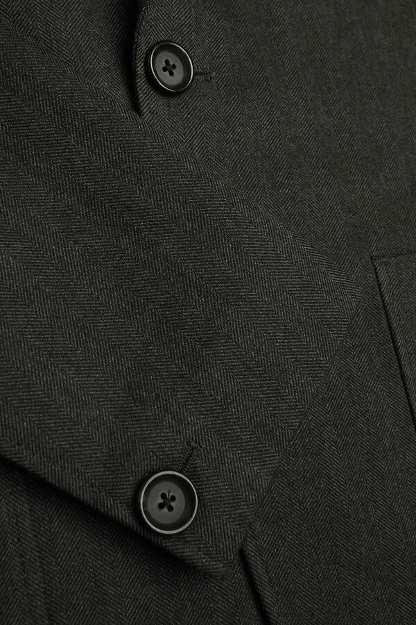 Oliver Peoples Mansfield Herringbone Cotton And Wool-blend Blazer