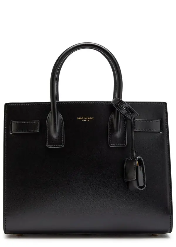 Saint Laurent Sac De Jour Mini Leather Top Handle Bag - Black