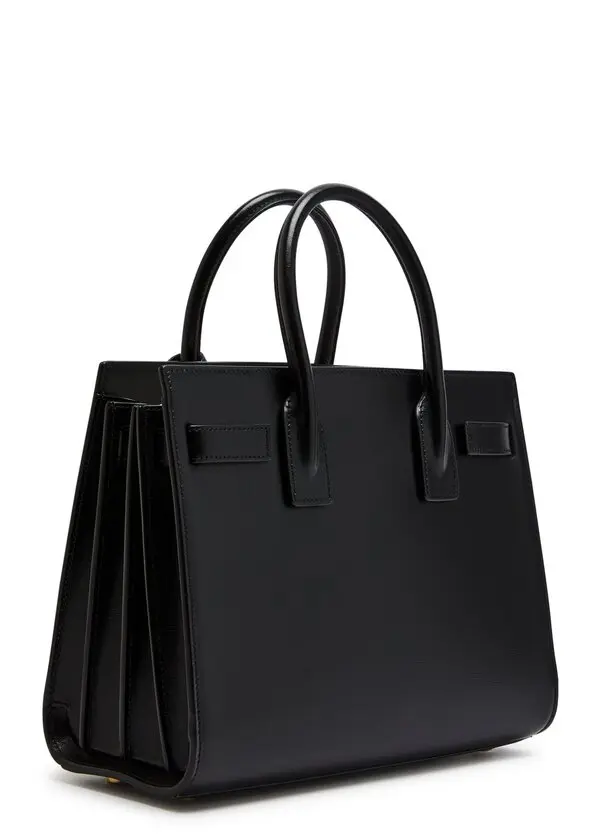 Saint Laurent Sac De Jour Mini Leather Top Handle Bag - Black