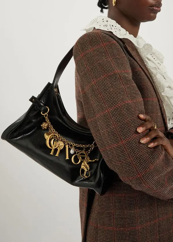 Chloé Charms Embellished Leather Shoulder Bag