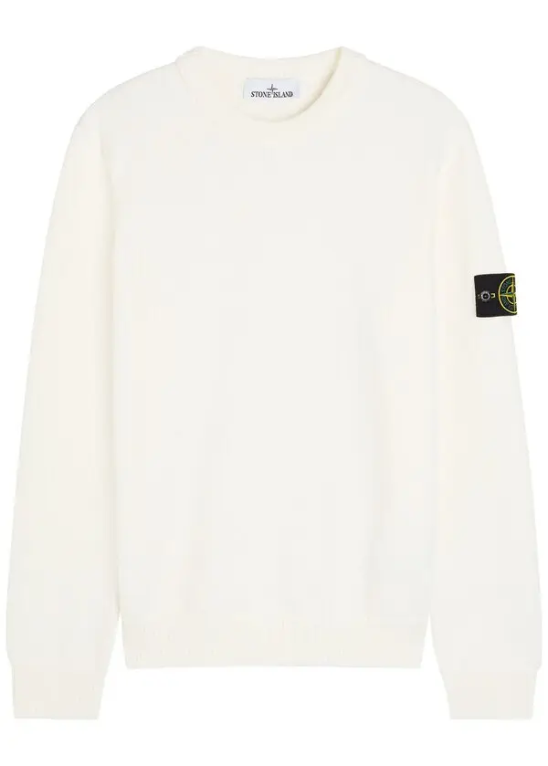 Stone Island Stretch-cotton Jumper - Ivory