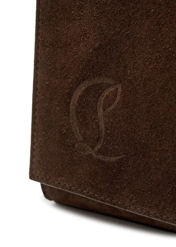 CHRISTIAN LOUBOUTIN Baggy Suede Shoulder Bag - Dark Brown
