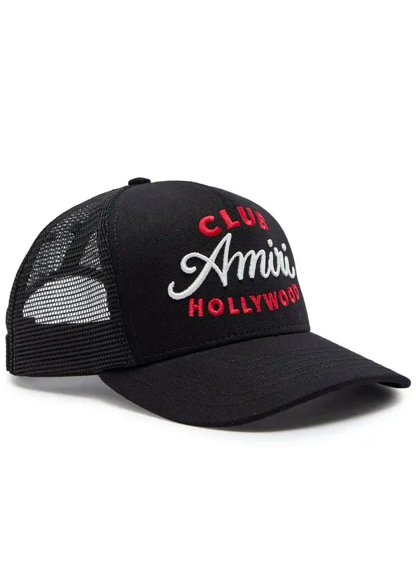Amiri Embroidered Canvas Trucker Hat - Black