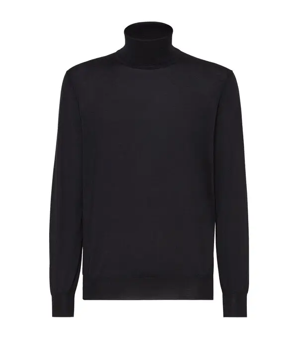 Brunello Cucinelli Silk-cashmere Rollneck Sweatshirt
