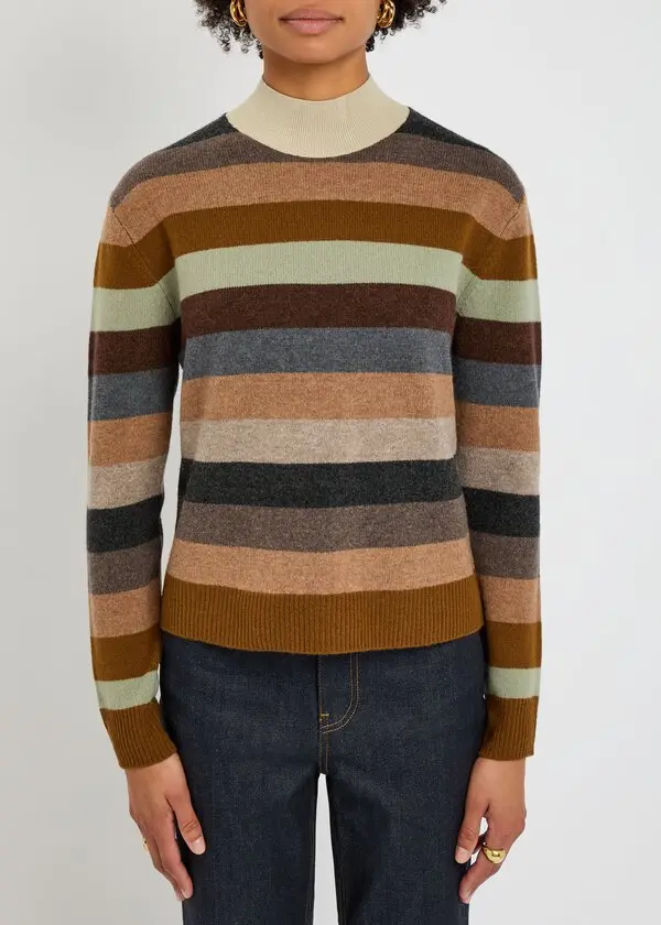 Tory Burch Striped Wool Top