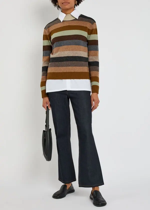 Tory Burch Striped Wool Top