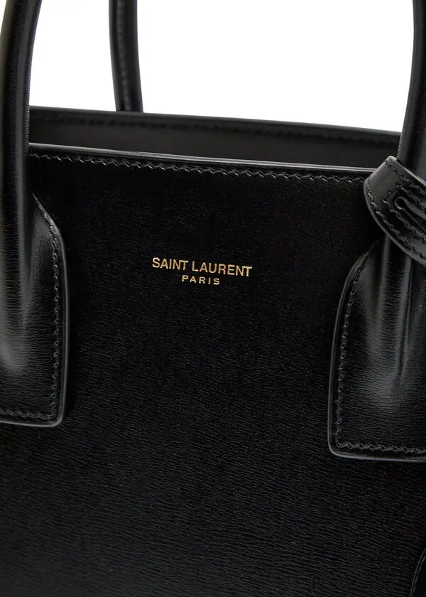 Saint Laurent Sac De Jour Mini Leather Top Handle Bag - Black
