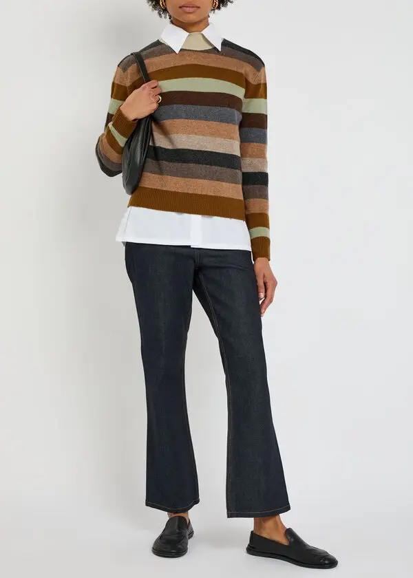 Tory Burch Cropped Flared-leg Jeans