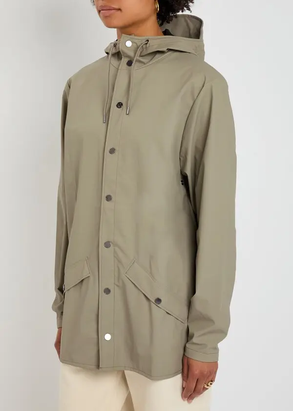 Rains W3 Hooded Waterproof Jacket - Sage
