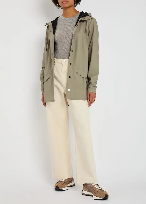 Rains W3 Hooded Waterproof Jacket - Sage