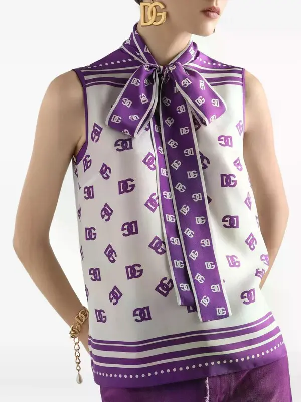 Dolce & Gabbana Silk Sleeveless Top