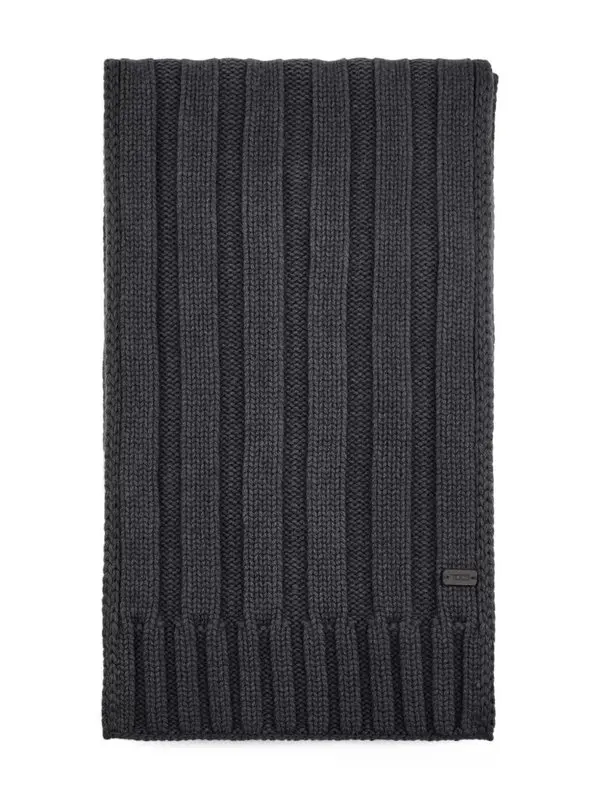 TOD'S Ribbed-knit Scarf - Grey