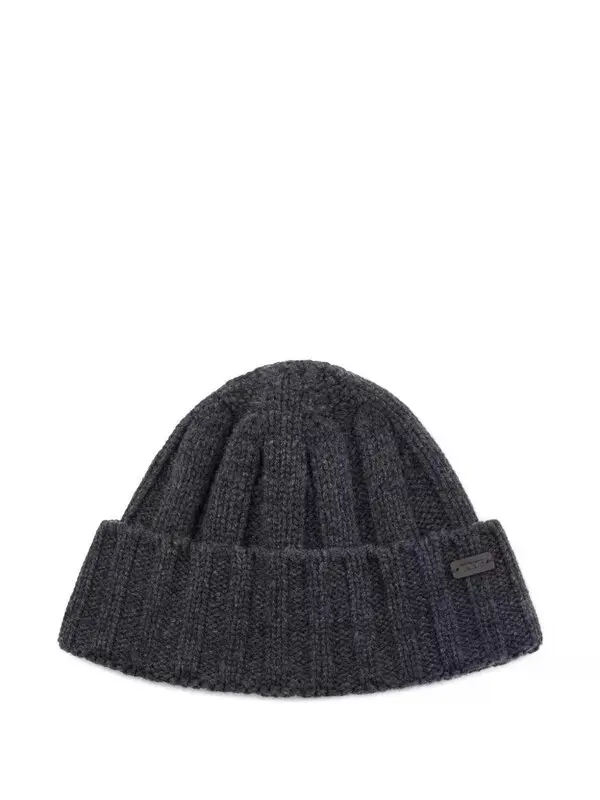 TOD'S Ribbed-knit Beanie - Grey