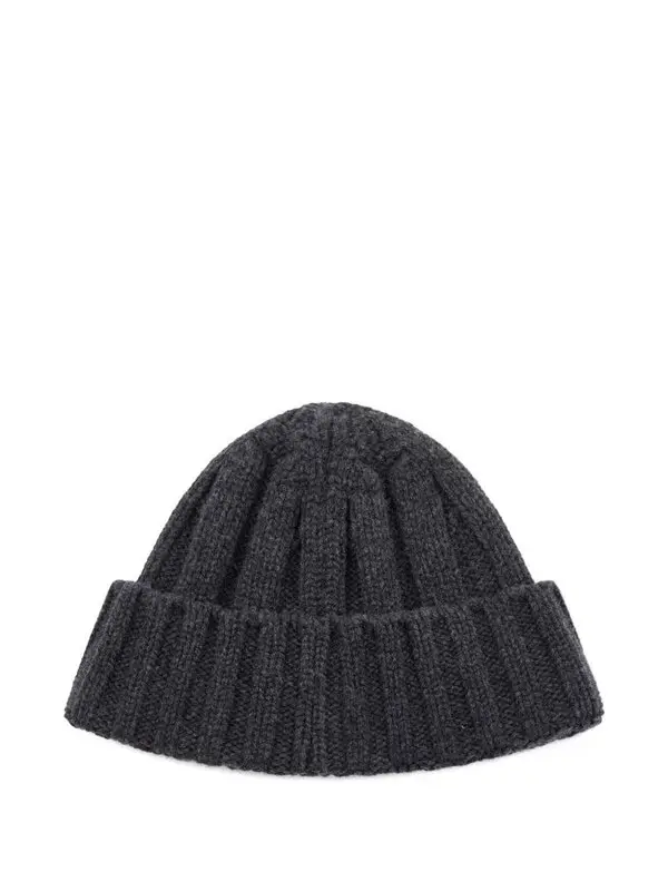 TOD'S Ribbed-knit Beanie - Grey