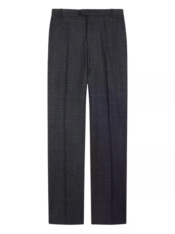 TOD'S Check-pattern Virgin-wool Trousers