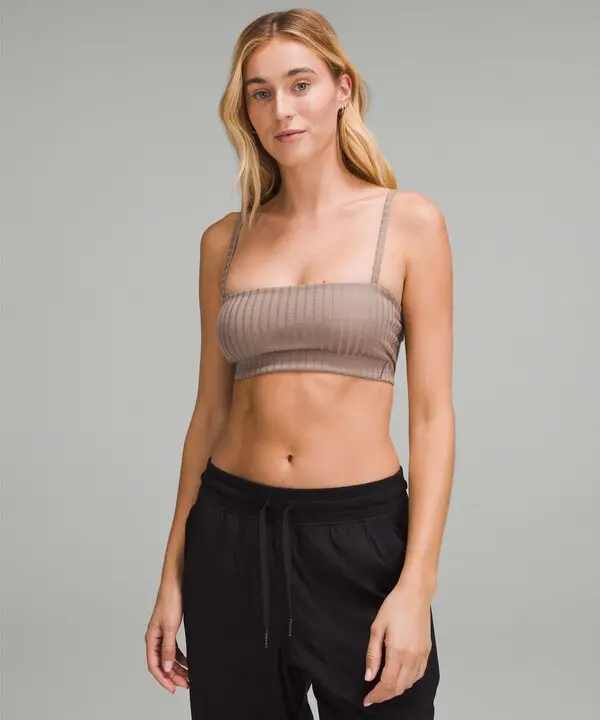 Lululemon Ribbed Wool Bandeau Bralette - Taupetastic