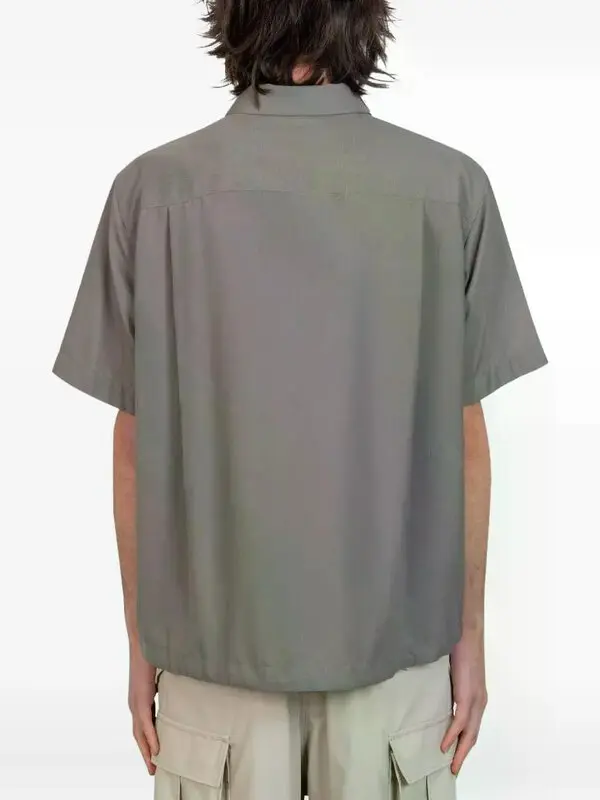 Sacai Zip-front Polo Shirt - Grey