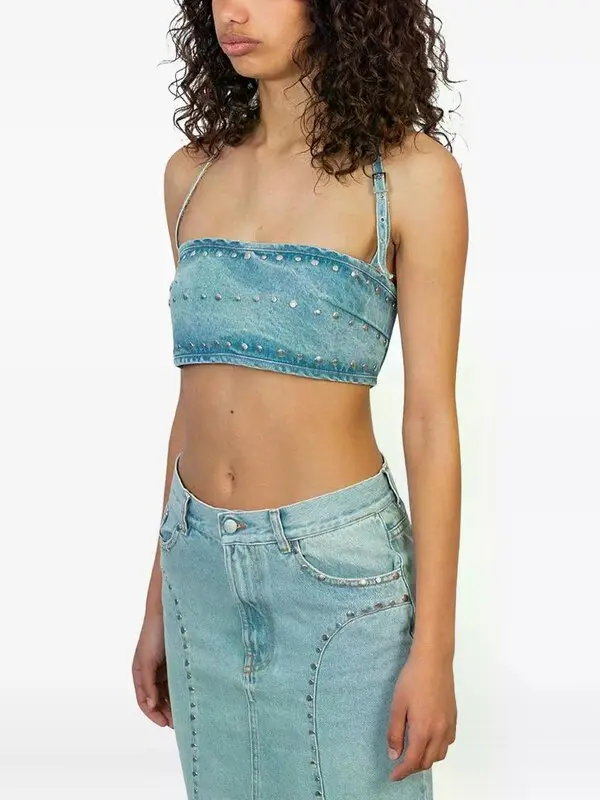 Gimaguas Luna Studded Denim Top
