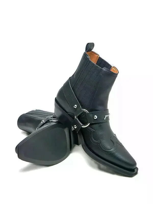 GANNI Western-buckle Boots