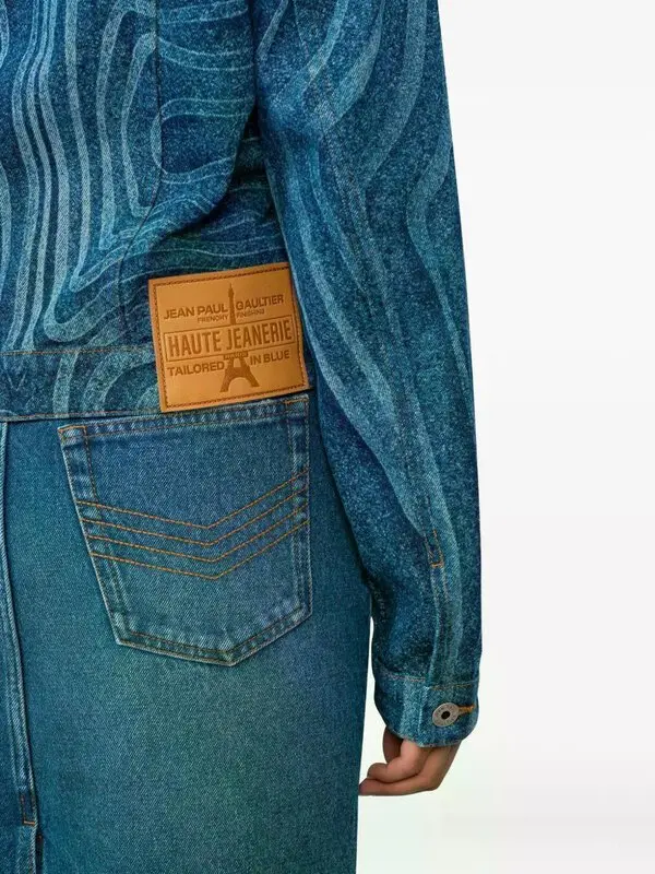 JEAN PAUL GAULTIER Swirl-pattern Denim Jacket